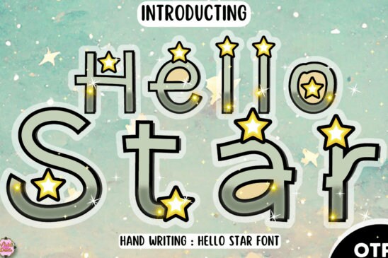 Hello Star Font, Unique Handwritten Font, Classic Serif Font, Retro ...