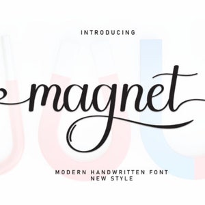 Magnet Font, Vintage Font, Cricut Fonts, Casual Font, Modern Font ...