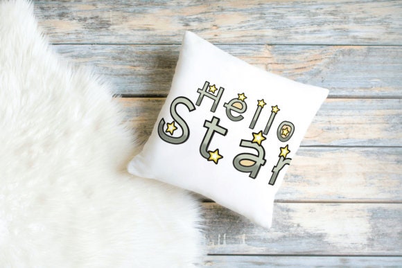 Hello Star Font, Unique Handwritten Font, Classic Serif Font, Retro ...