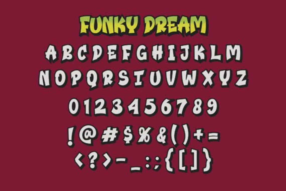 Funky Dream Font, Graffiti Font, Streetstyle Font, Cricut Font, Casual ...
