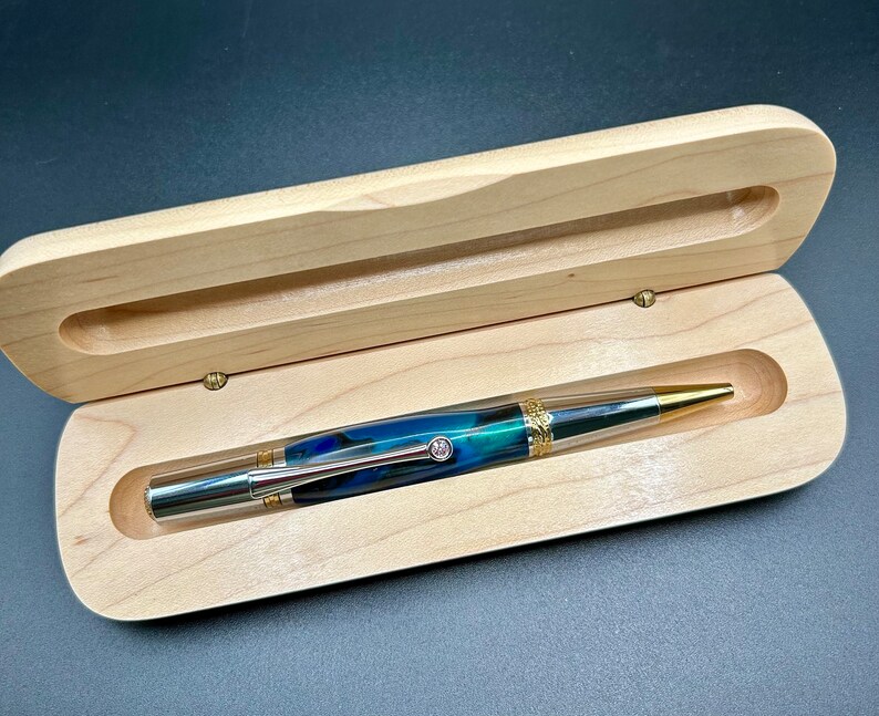 Single Pen Case Made of Maple Wood, Natural Color. for Slim Line Pens ...