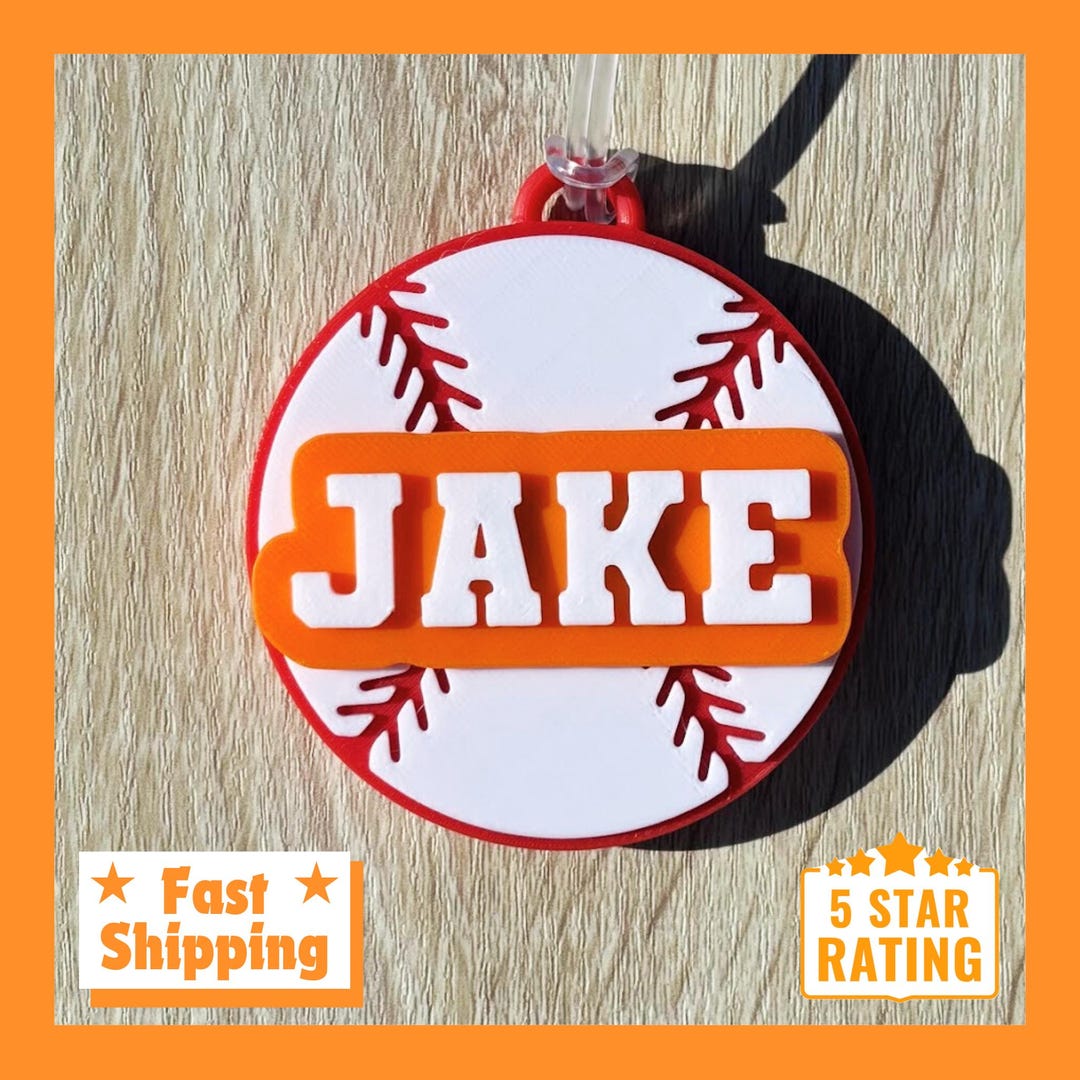 BASEBALL BAG TAG • Baseball Gift • Baseball Name Tag • Perfect Gift for ...