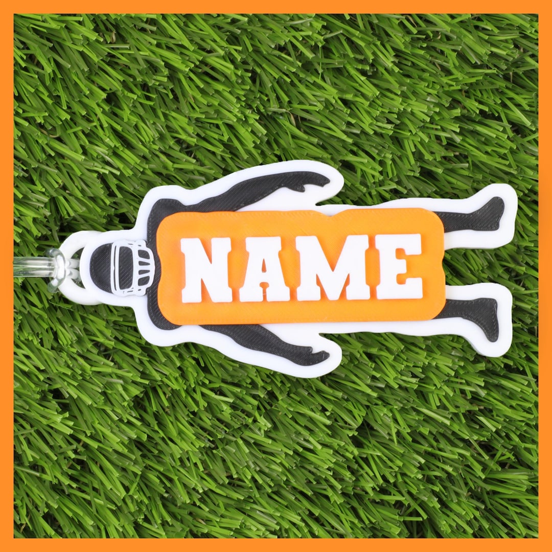 Customizable Football Bag Tag • 3D Printed Name Tag - Etsy