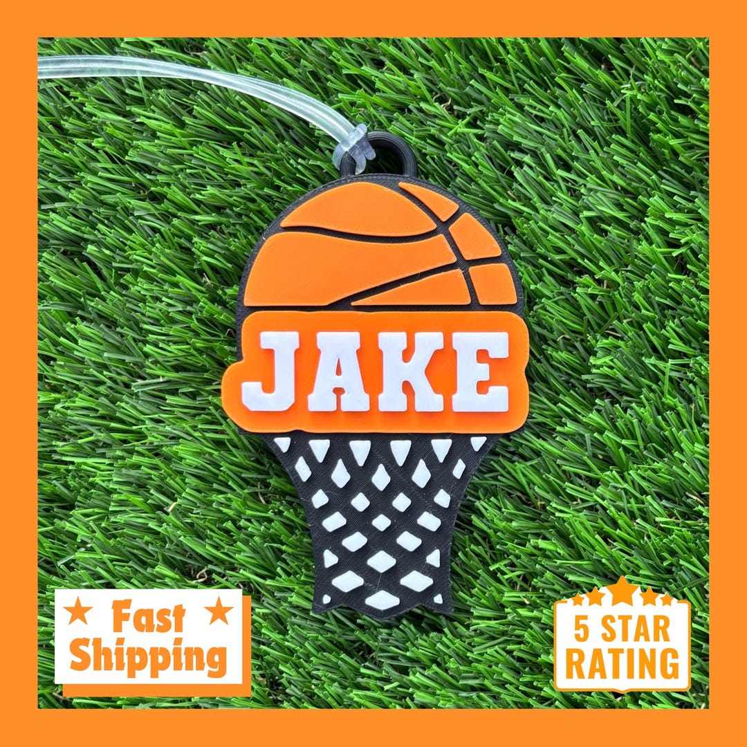 BASKETBALL BAG TAG • Basketball Gift • Basketball Name Tag • Perfect ...