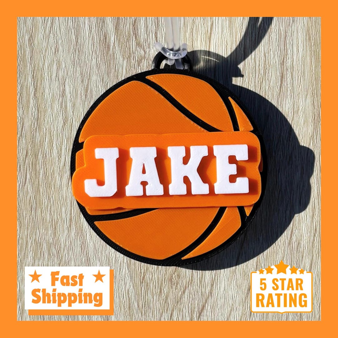 BASKETBALL BAG TAG • Basketball Gift • Basketball Name Tag • Perfect ...