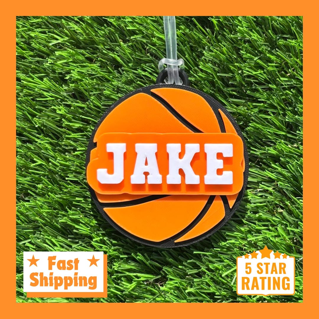 BASKETBALL BAG TAG • Basketball Gift • Basketball Name Tag • Perfect ...