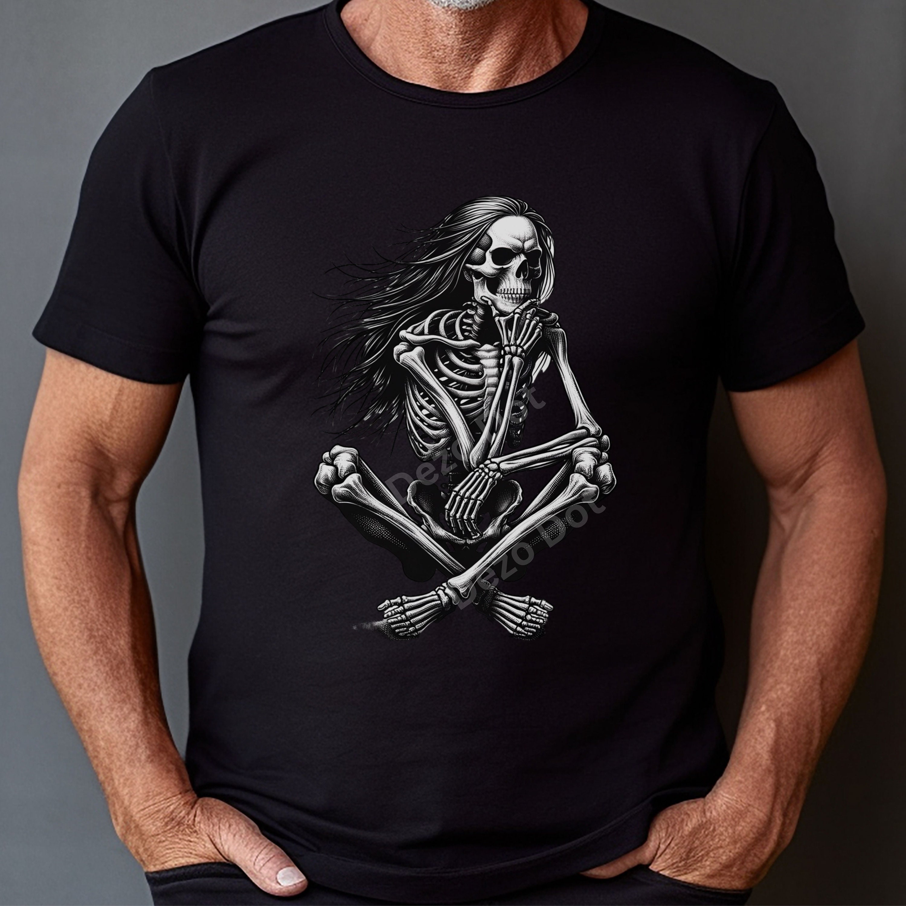 Deep in Thought Skeleton SVG File, Digital Skeleton PNG, Digital JPG ...