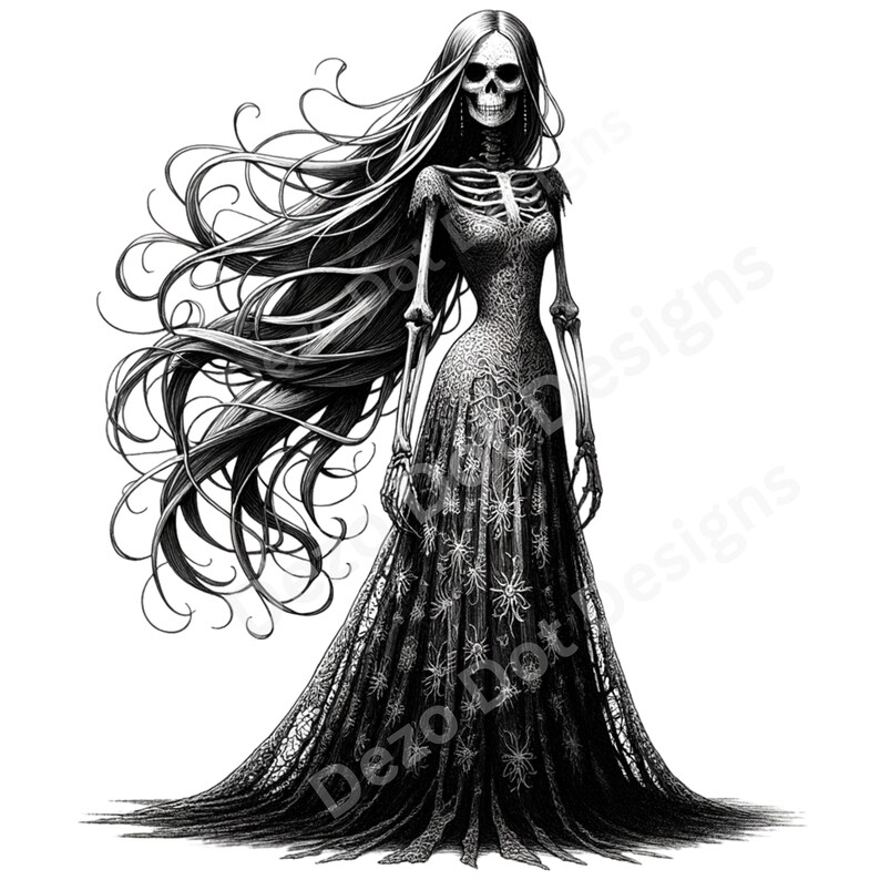 Glamorous Skeleton SVG, Digital Skeleton PNG, Digital JPG File ...