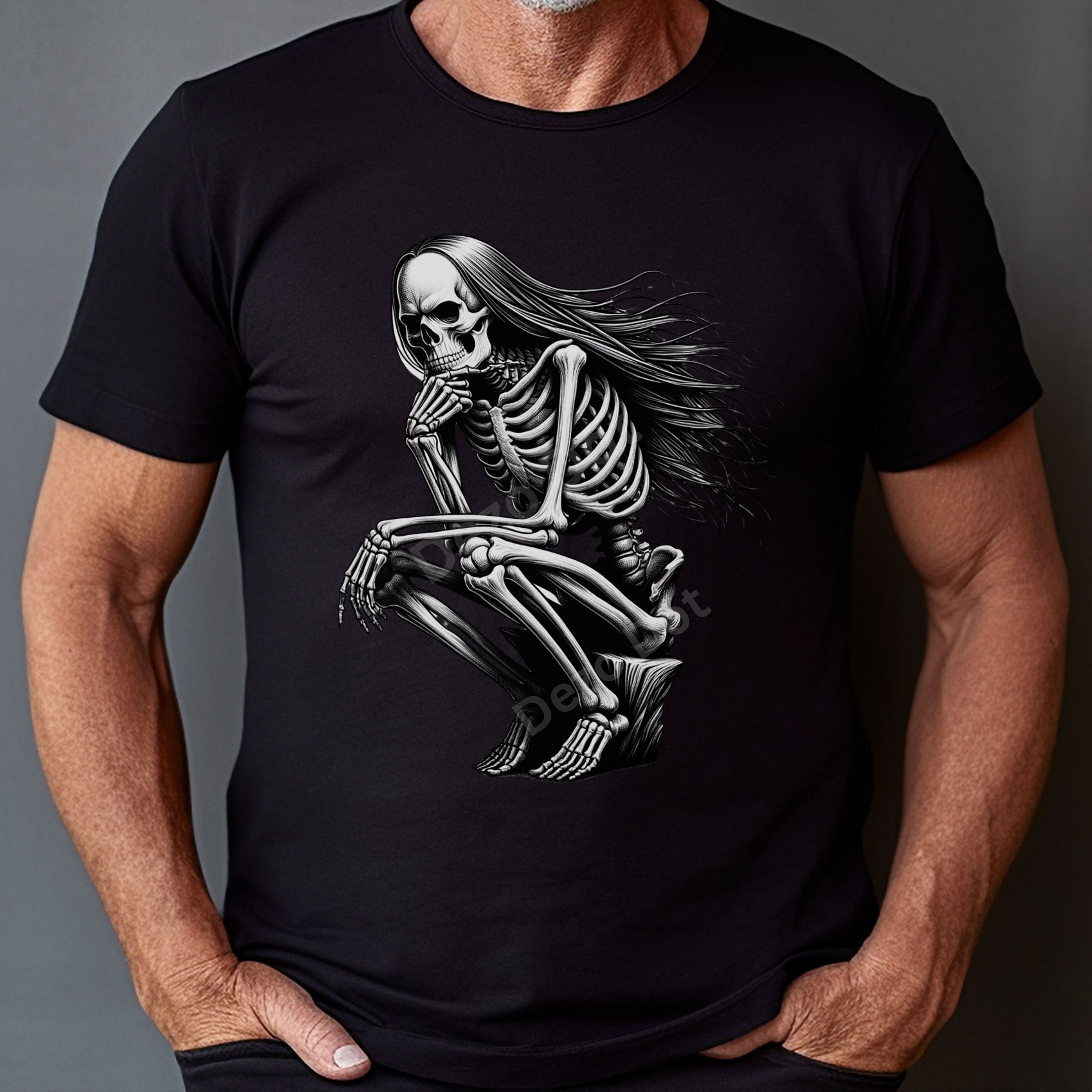 Deep in Thought Skeleton SVG File, Digital Skeleton PNG, Digital JPG ...