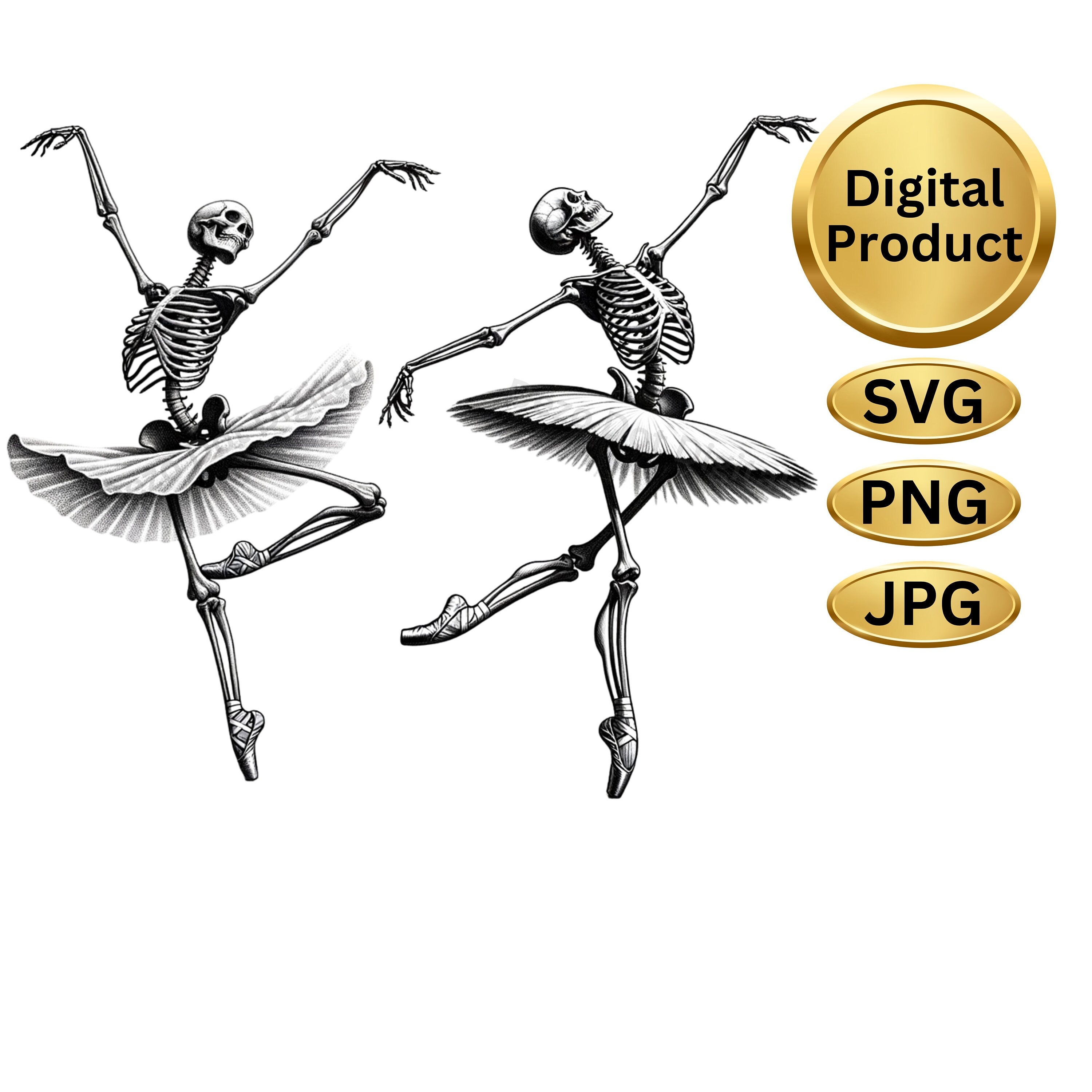 Dancing Skeleton SVG File, Digital Skeleton PNG, Digital JPG File ...