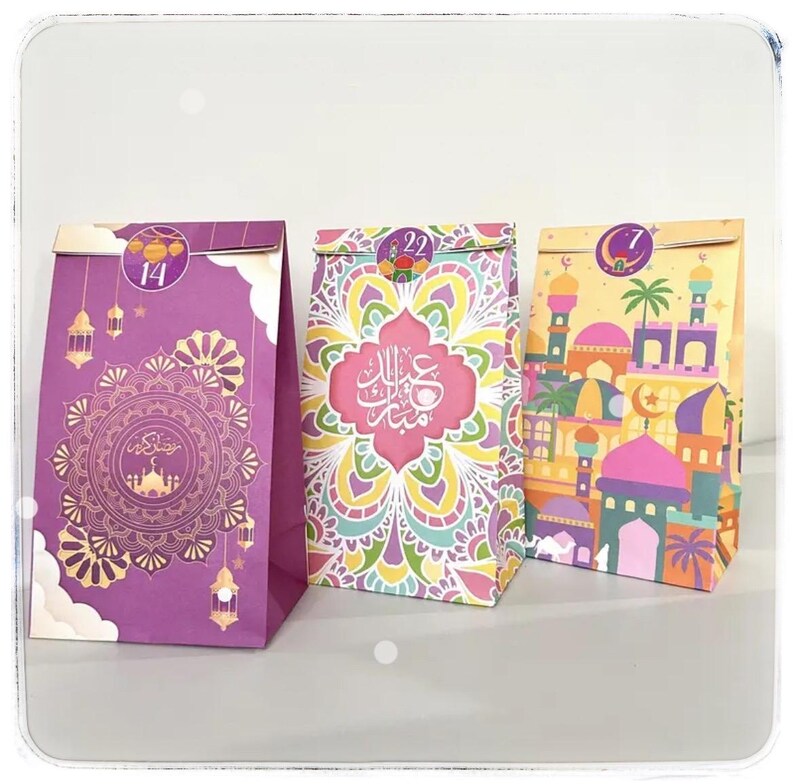 Ramadan 30pcs Goodie Bags, Goodie Bags With Crescent, Stars and Lantern ...