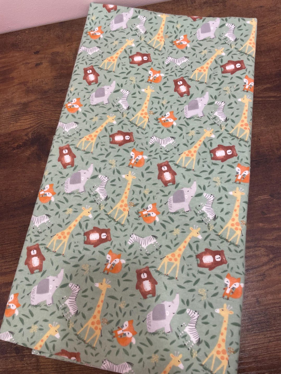 Zoo Animals- Green Burp Cloth - Etsy