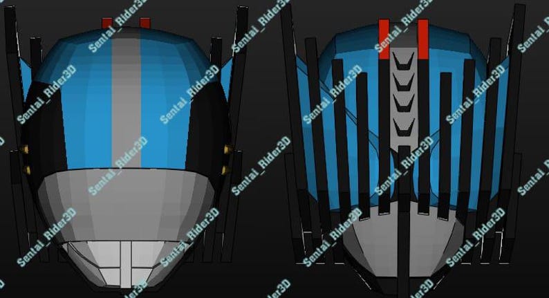 Kamen Rider Diend Base & Complete Form PEPAKURA - Etsy