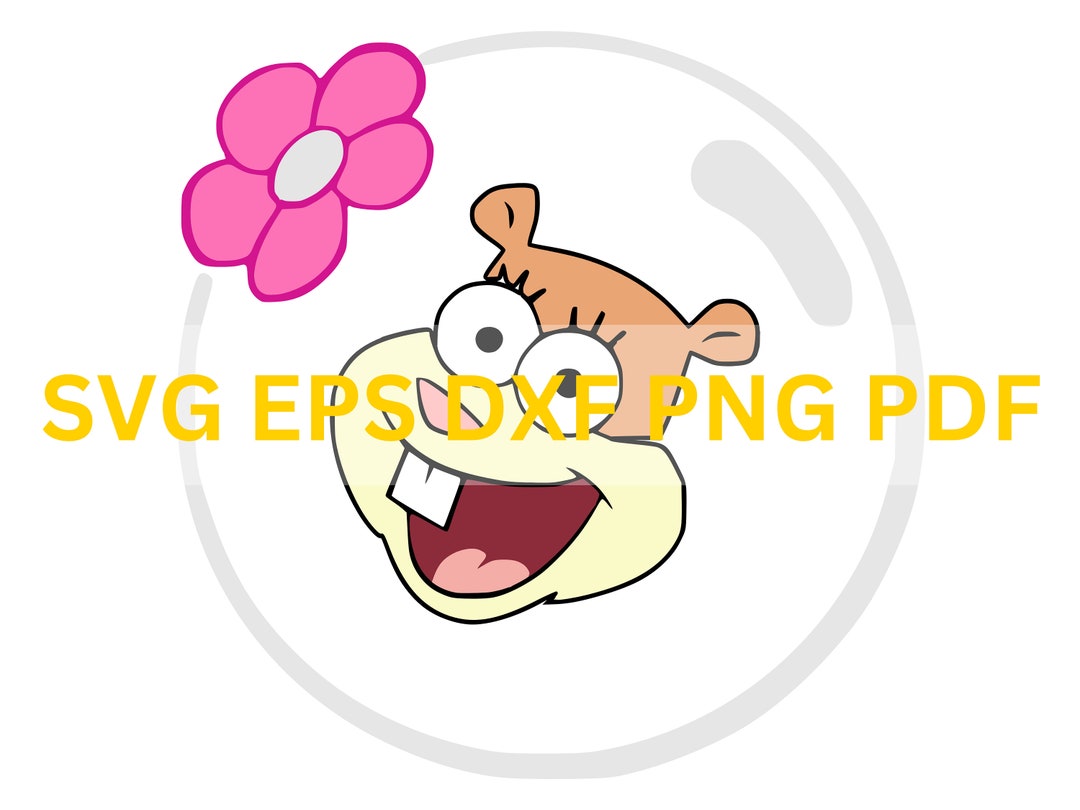 Sandy Cheeks Svg, Sandy Cheeks Face, Sandy Cheeks Clip Art, Cricut ...