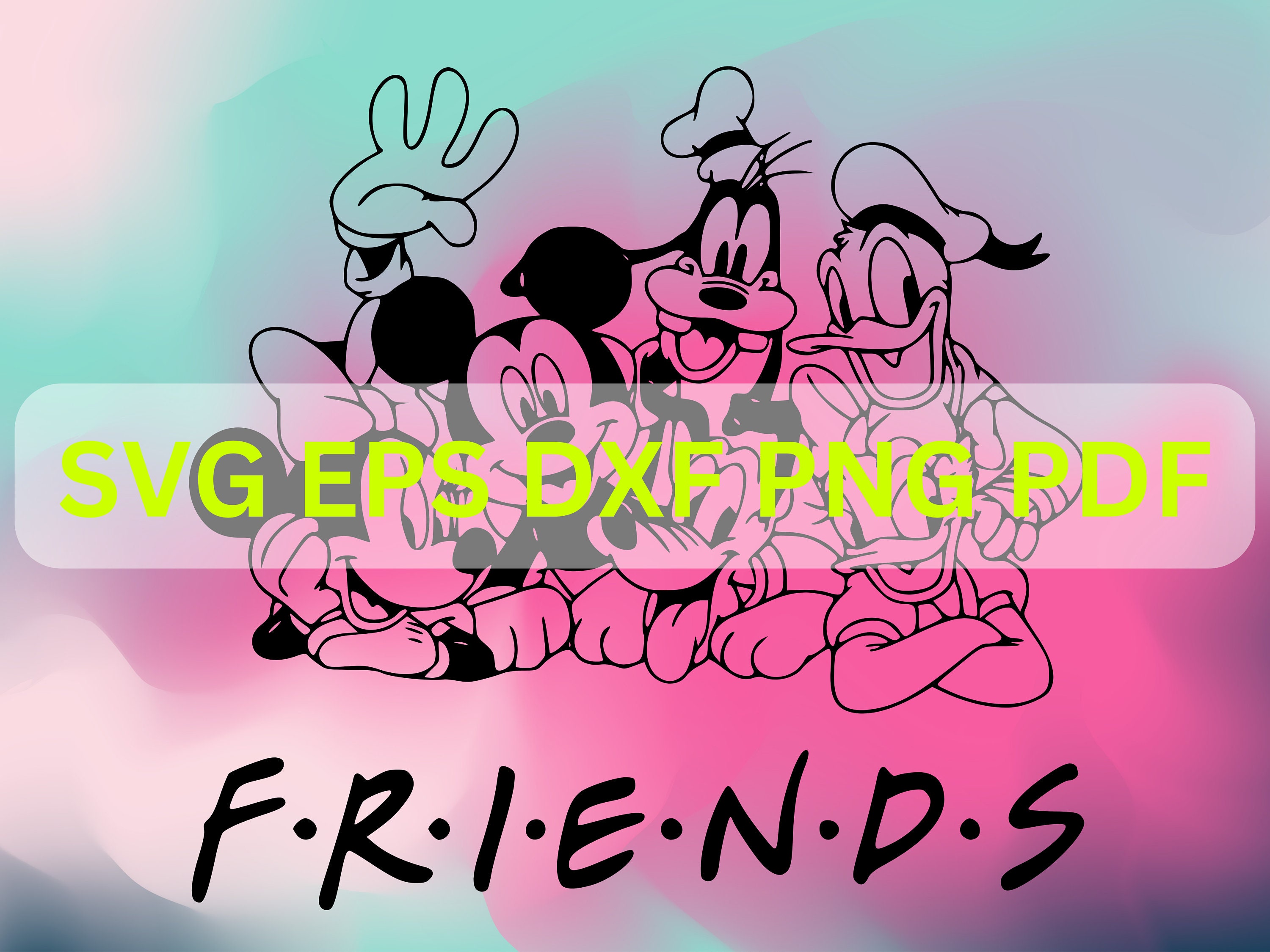 Mickey and Friends Svg, Eps, Dxf, Pdf, Png, Mickey Co Svg, Instant ...