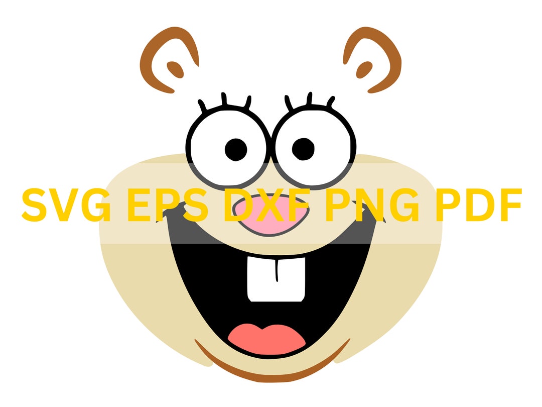 Sandy Cheeks Svg, Sandy Cheeks Face, Sandy Cheeks Clip Art, Cricut ...