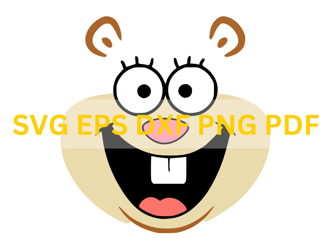 Sandy Cheeks Svg, Sandy Cheeks Face, Sandy Cheeks Clip Art, Cricut ...