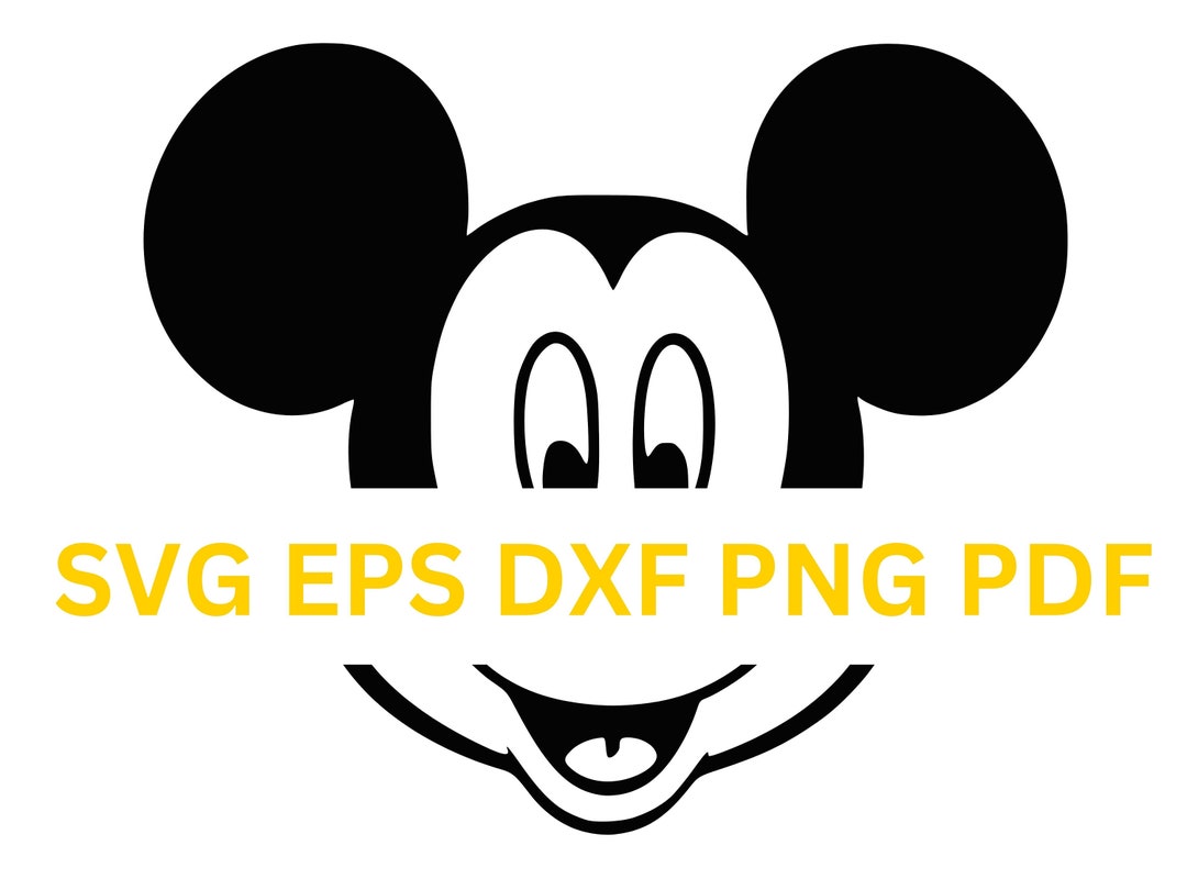 Mickey Mouse Face Svg, Mickey Mouse Head Svg, Png for Cricut ...