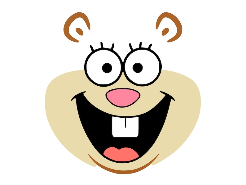 Sandy Cheeks Svg, Sandy Cheeks Face, Sandy Cheeks Clip Art, Cricut ...