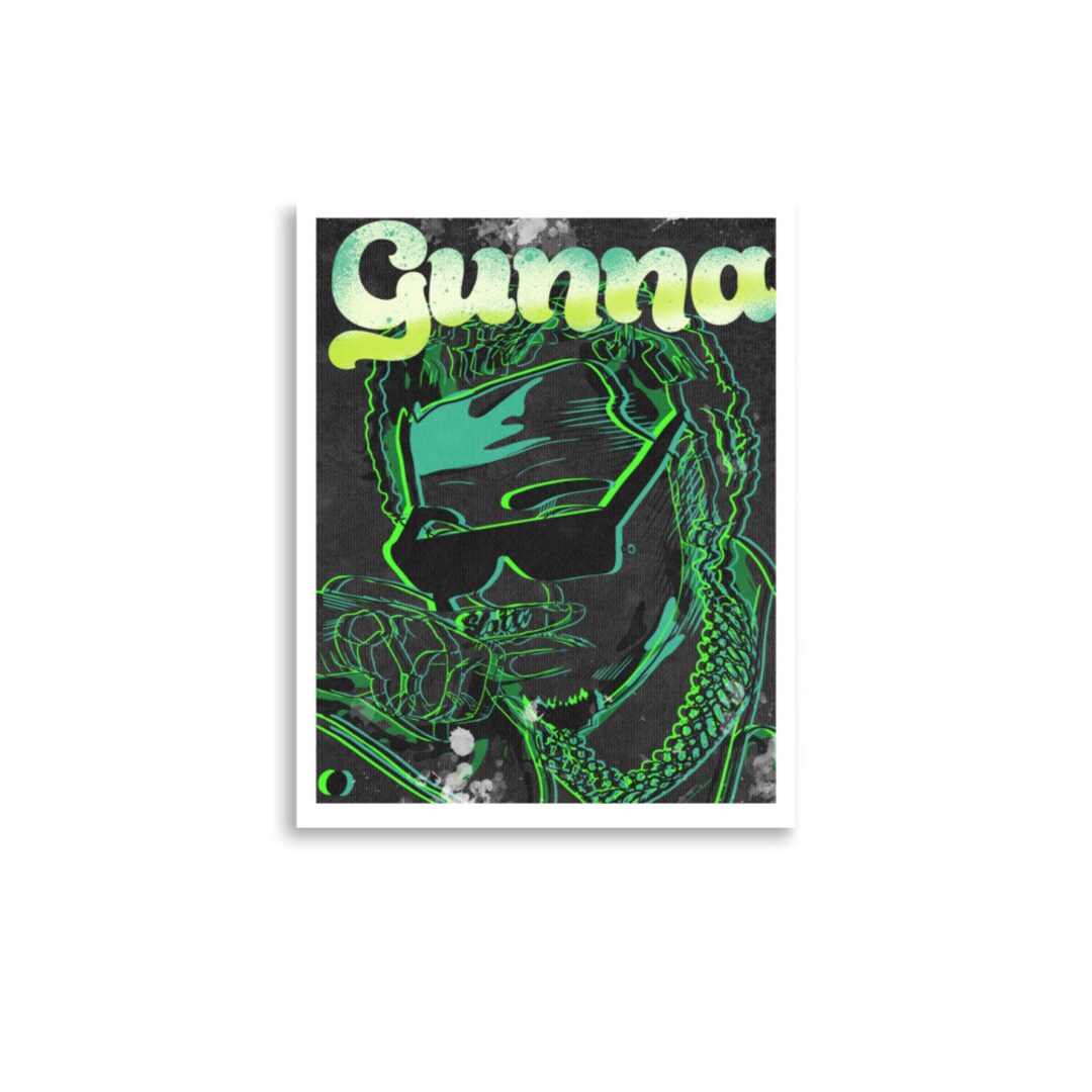 Gunna Print / Custom Art / Dorm Room Decor / Poster / Wall Art / Wall ...