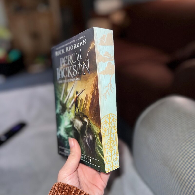 Percy Jackson Lightning Thief Book Cover - Etsy