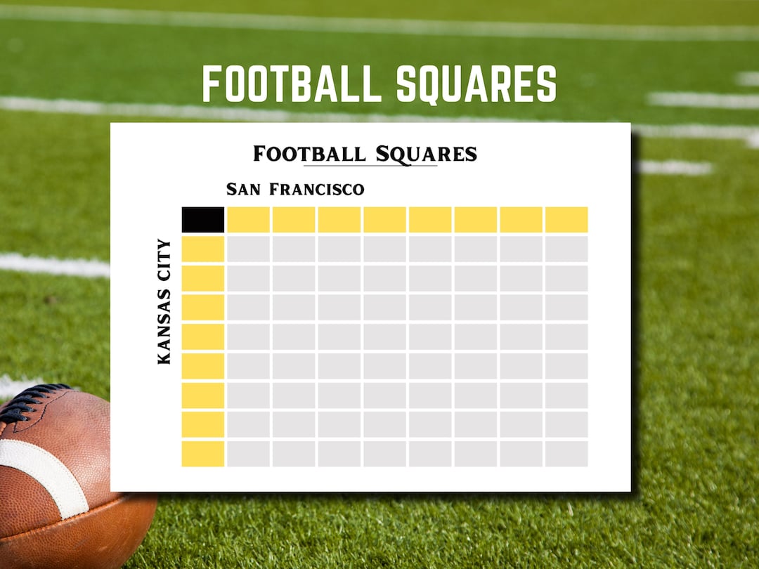 Football Squares 2024 Super Bowl Squares, Football Party, Super Bowl ...