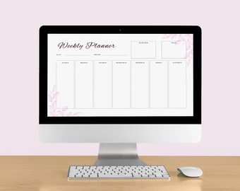 Clean and Simple Weekly Planner Template - Etsy