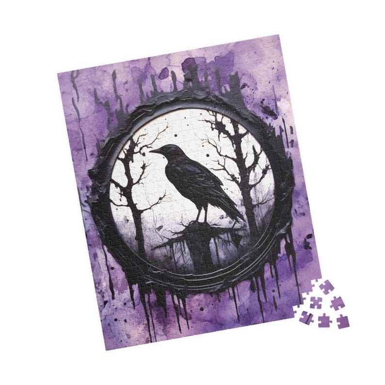 Raven Jigsaw Puzzle | Dark Art | Gothic Puzzle | Crow | Spooky Vibes ...