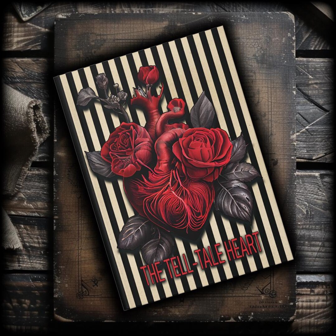 The Tell-tale Heart Notebook | Anatomical Heart Lined Journal | Gothic ...