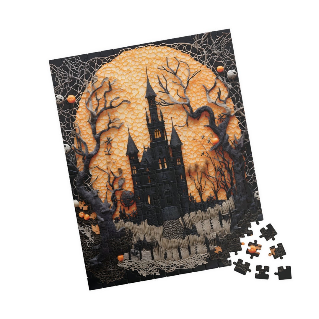 Haunted House Jigsaw Puzzle (252, 520 Piece) Halloween Game Night ...