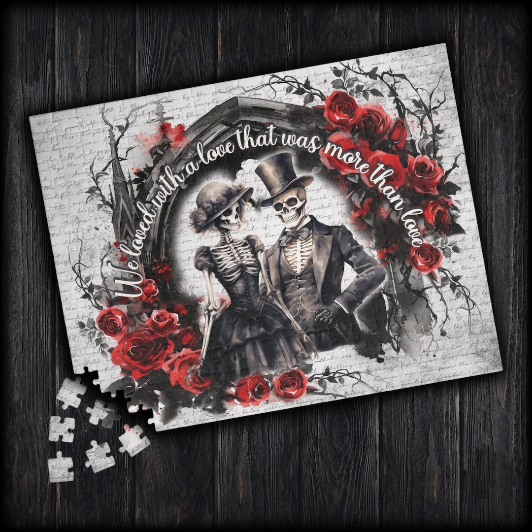 Annabel Lee Jigsaw Puzzle, Edgar Allan Poe Quote, We Loved With a Love ...
