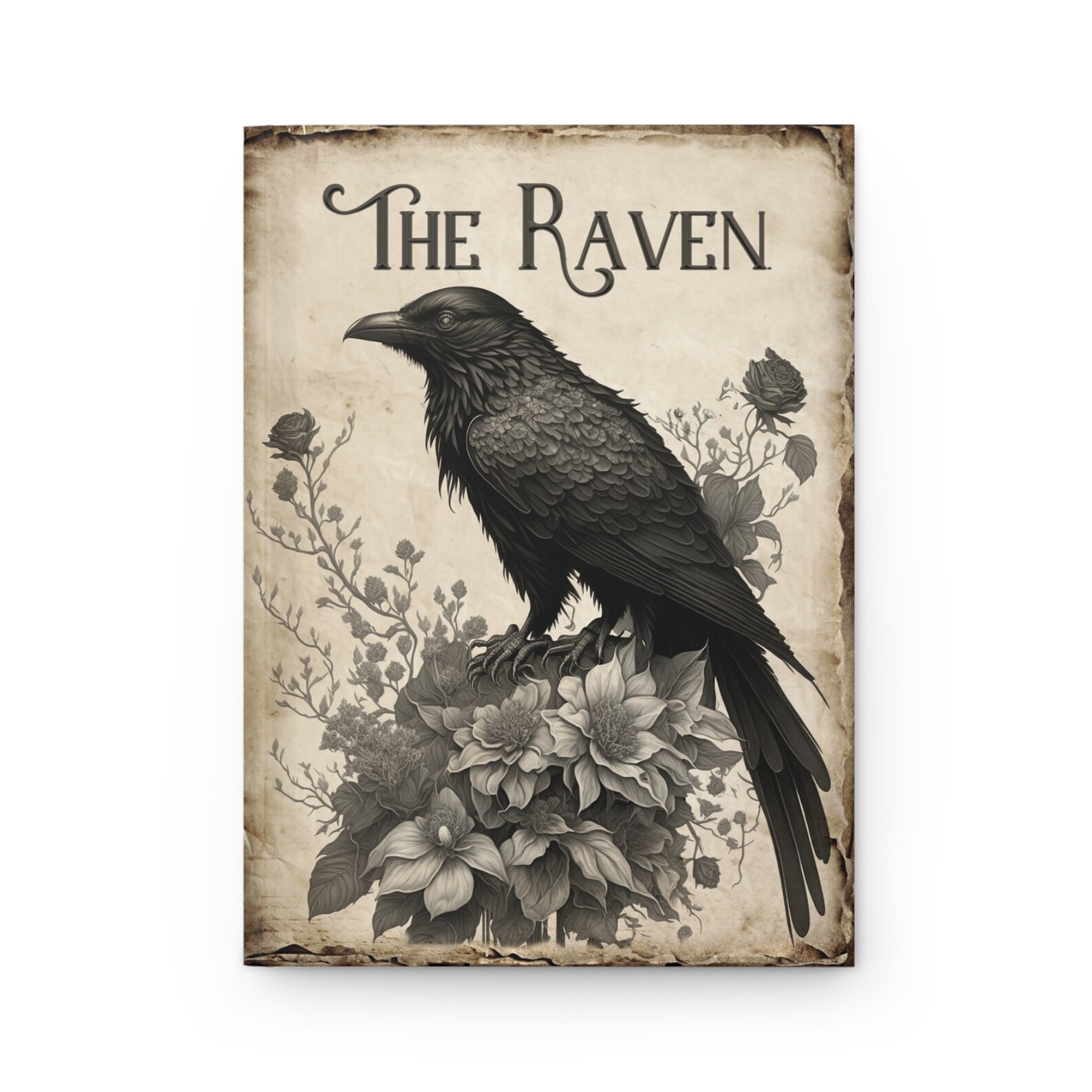 The Raven Journal | Edgar Allan Poe Lined Notebook | Gothic Hardcover ...