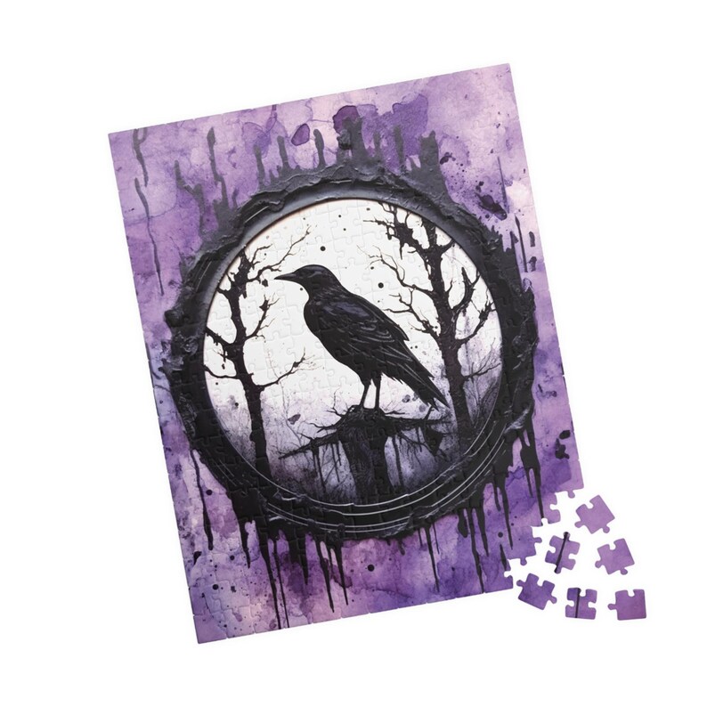 Raven Jigsaw Puzzle | Dark Art | Gothic Puzzle | Crow | Spooky Vibes ...