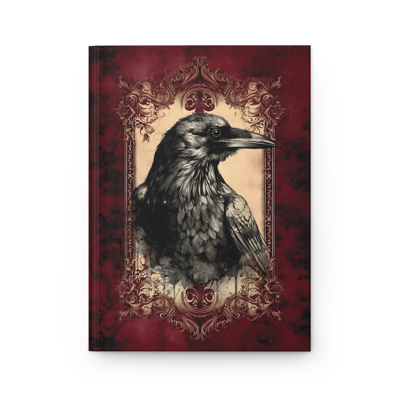 Raven Notebook | Victorian Gothic Lined Journal | Hardcover Book ...