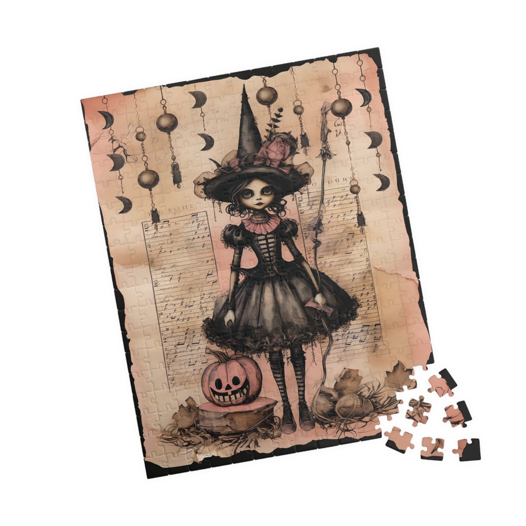 Victorian Gothic Witch Jigsaw Puzzle (252, 520 Piece) | Halloween Goth ...