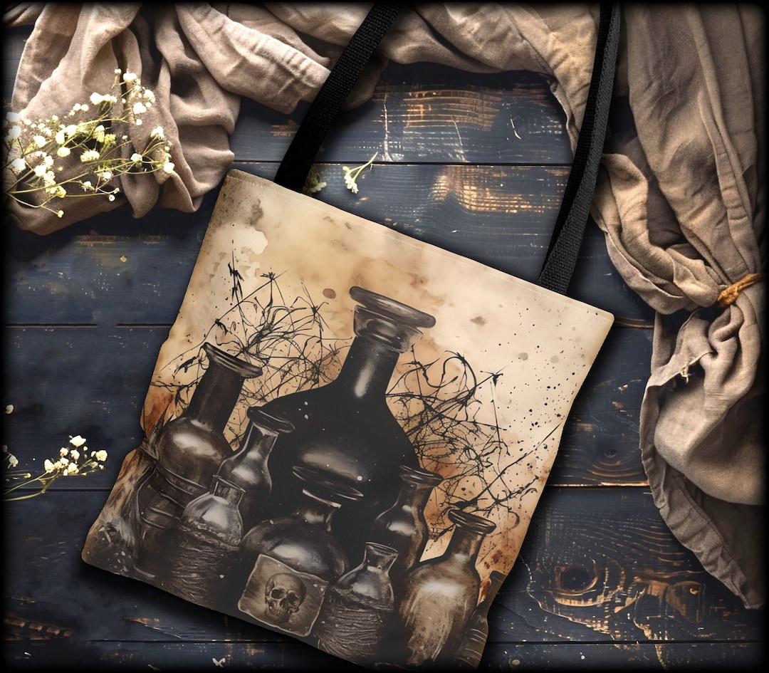 Apothecary Tote Bag | Witches Potion Shoulder Bag | Alchemy Shopping ...