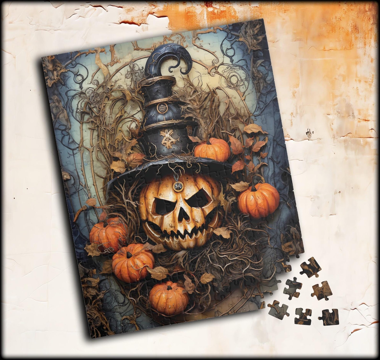 Jack O Lantern Jigsaw Puzzle | Halloween Artwork | Haunted Pumpkin ...