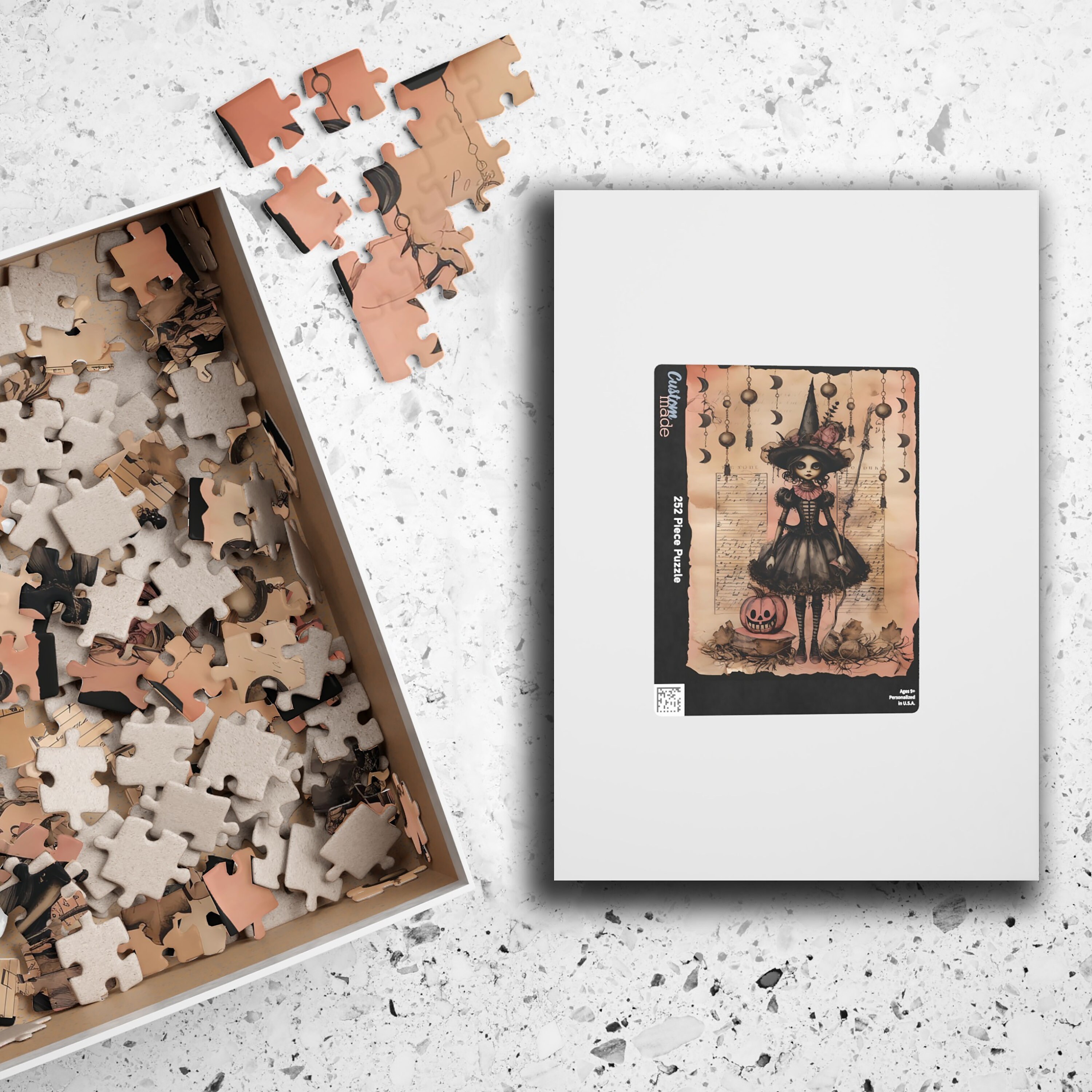 Victorian Gothic Witch Jigsaw Puzzle 252, 520 Piece Halloween Goth Girl ...