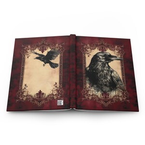 Raven Notebook | Victorian Gothic Lined Journal | Hardcover Book ...