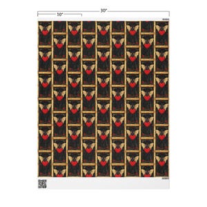 Vampire Bat Wrapping Paper, Gothic Gift Wrap, Creepy Packaging, Dark ...