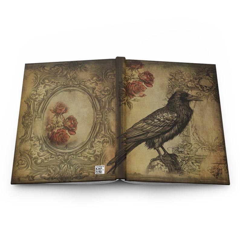 The Raven Journal | Victorian Gothic Lined Notebook | Hardcover Book ...