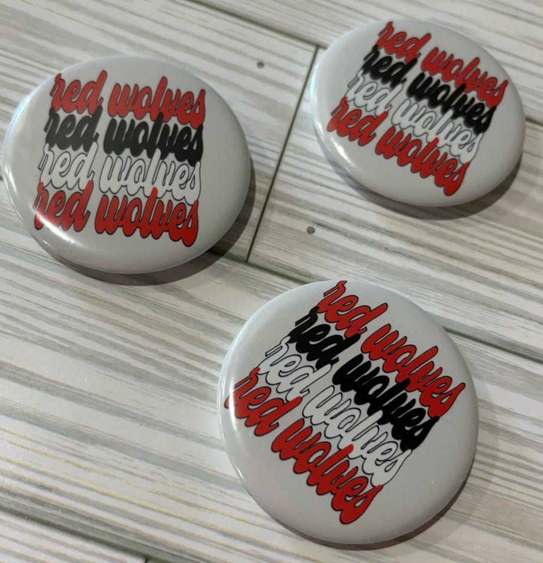 Red Wolves Game Day Buttons/ Red Wolves Game Day Pin/ College Football ...