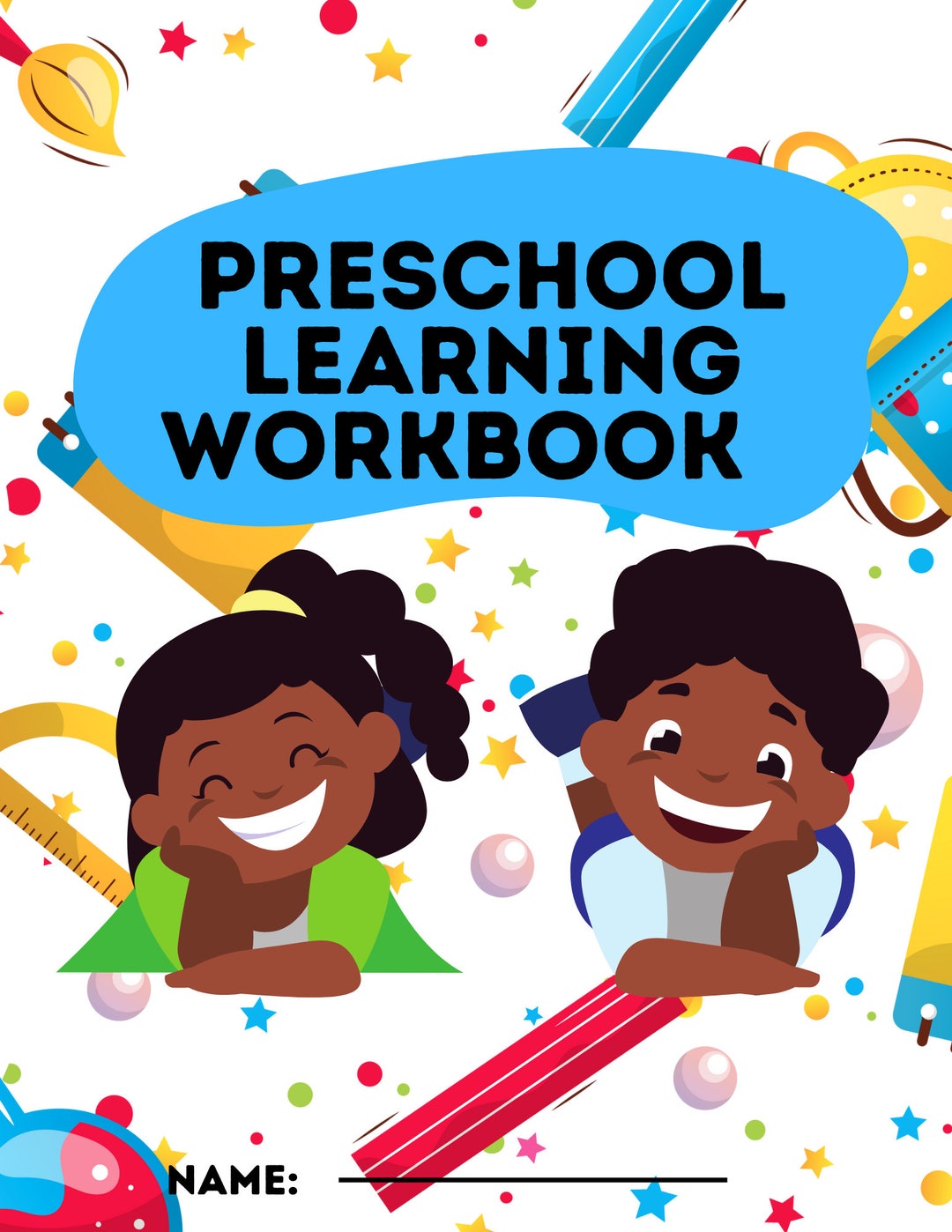Preschool Learning Workbook - Etsy