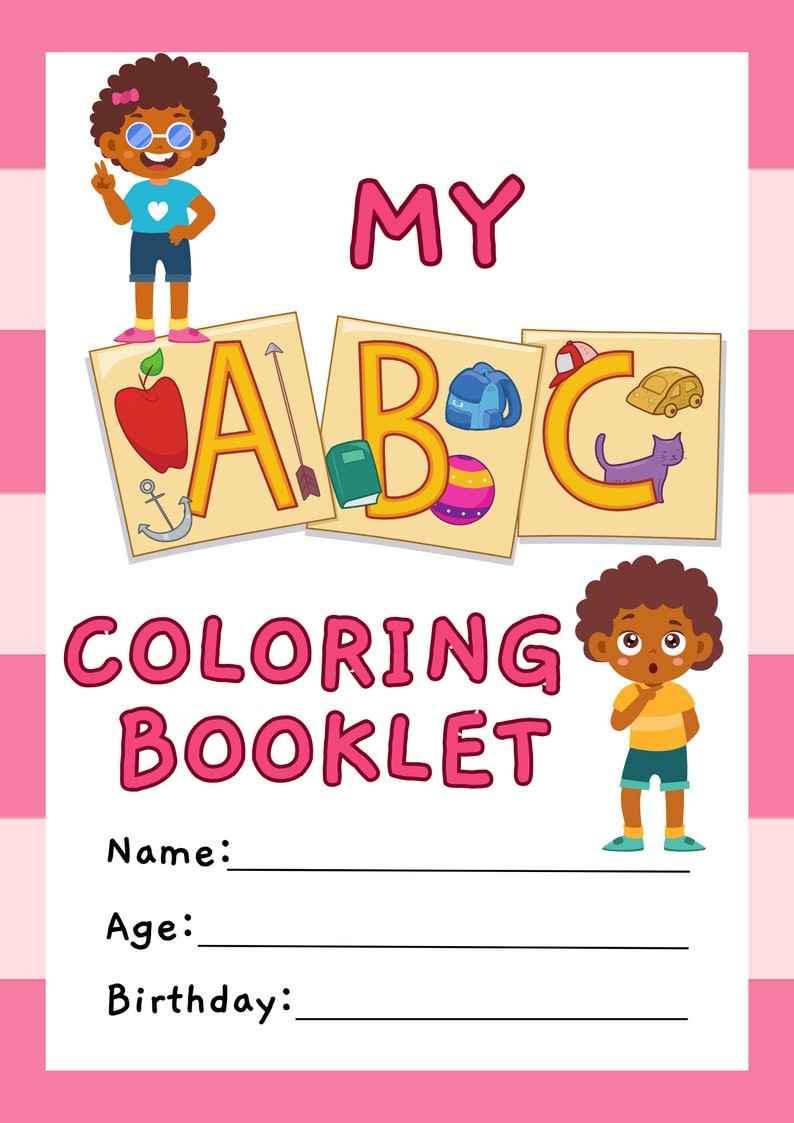 ABC Coloring Booklet - Etsy