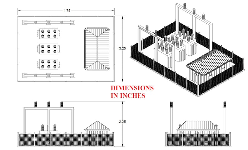 N-scale Substation & Power Line Poles - Etsy
