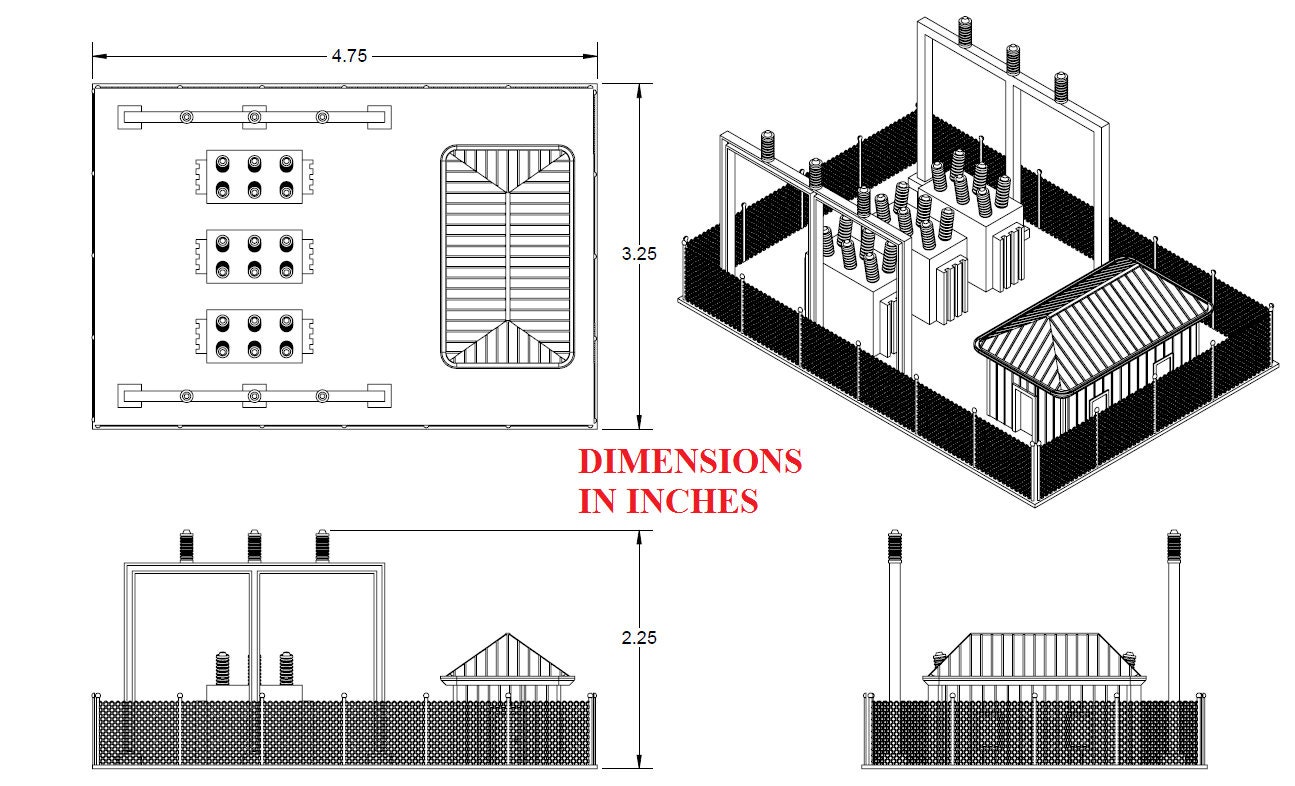 N-scale Substation & Power Line Poles - Etsy