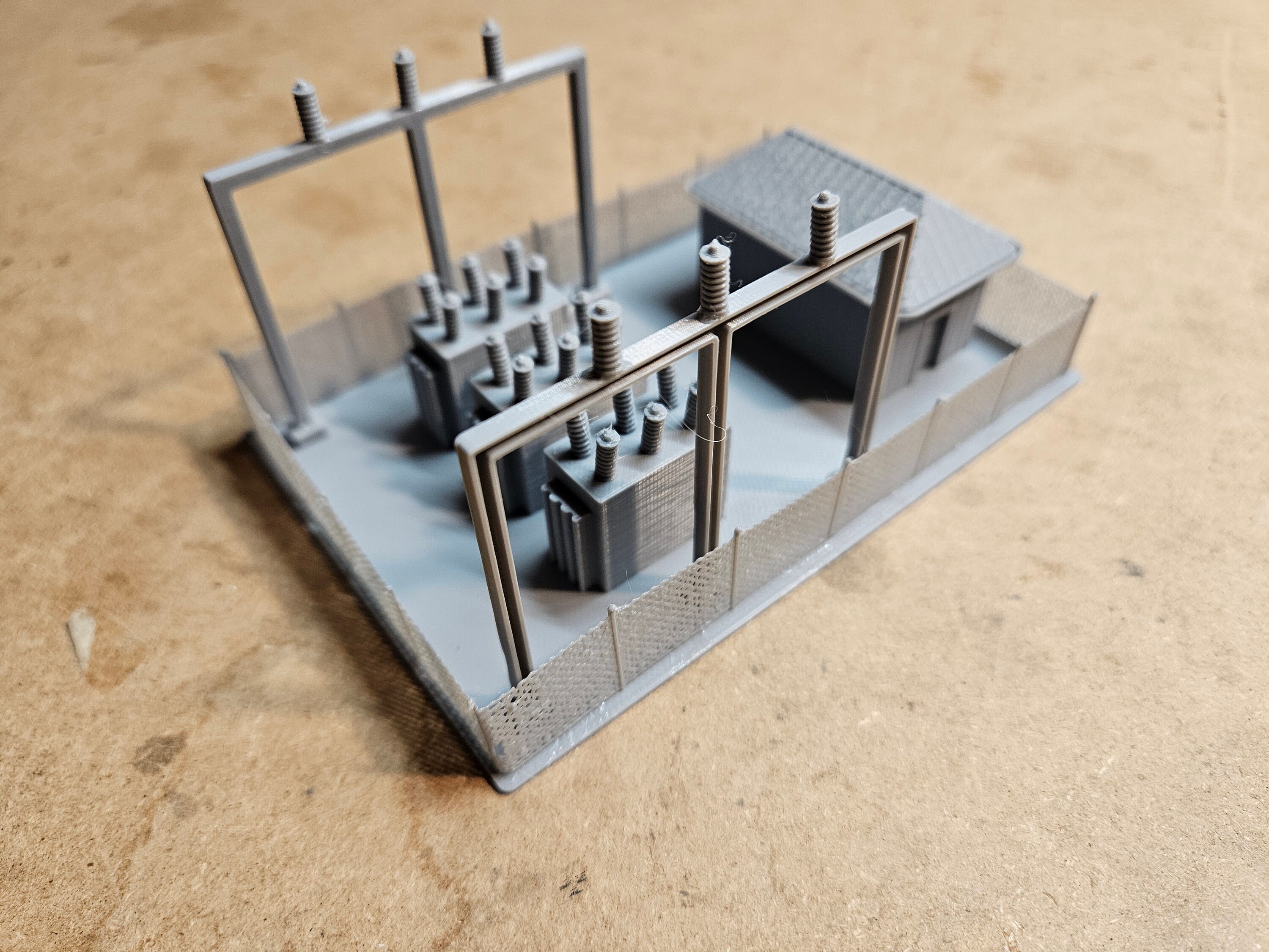 N-scale Substation & Power Line Poles - Etsy