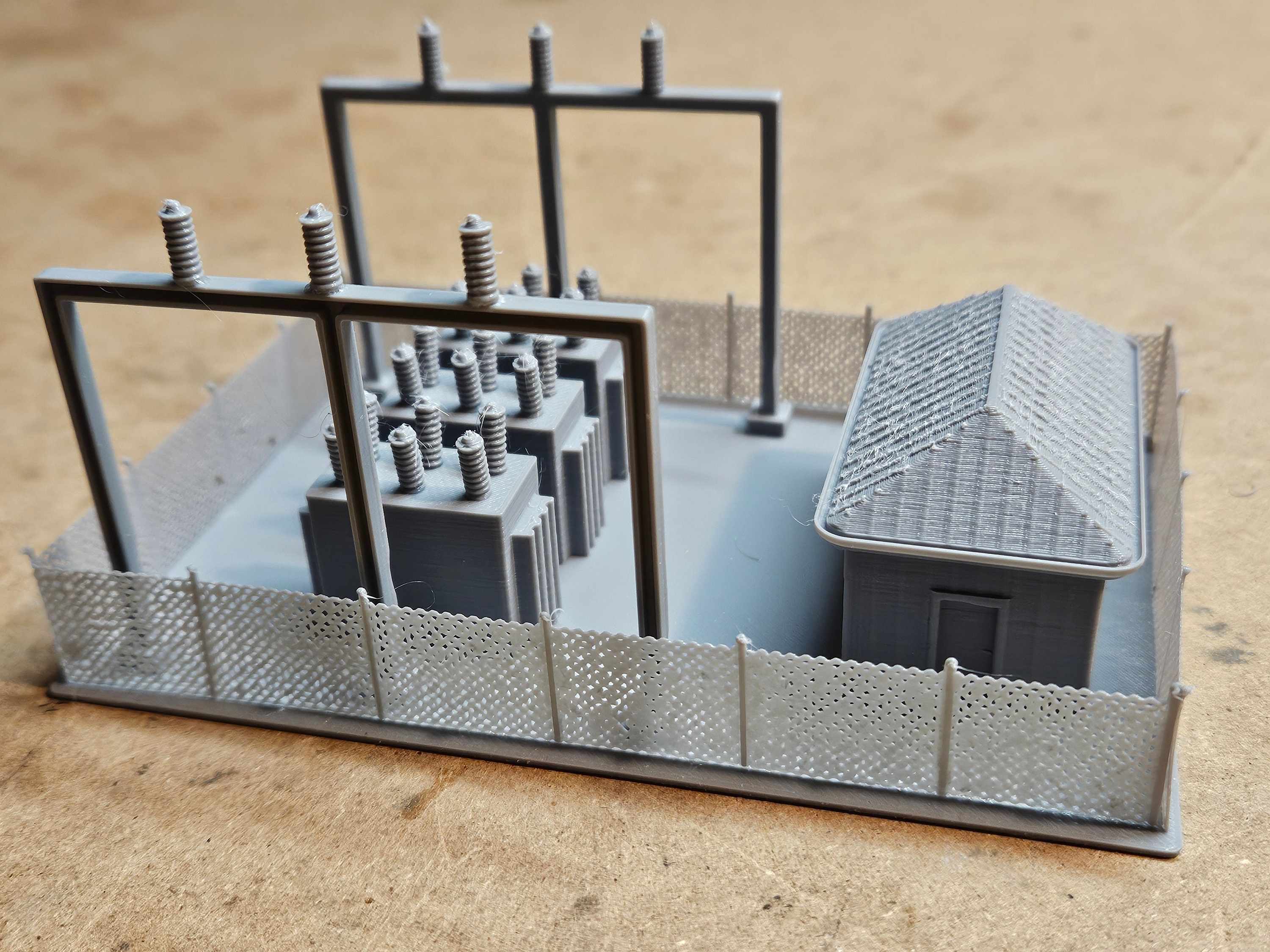 N-scale Substation & Power Line Poles - Etsy