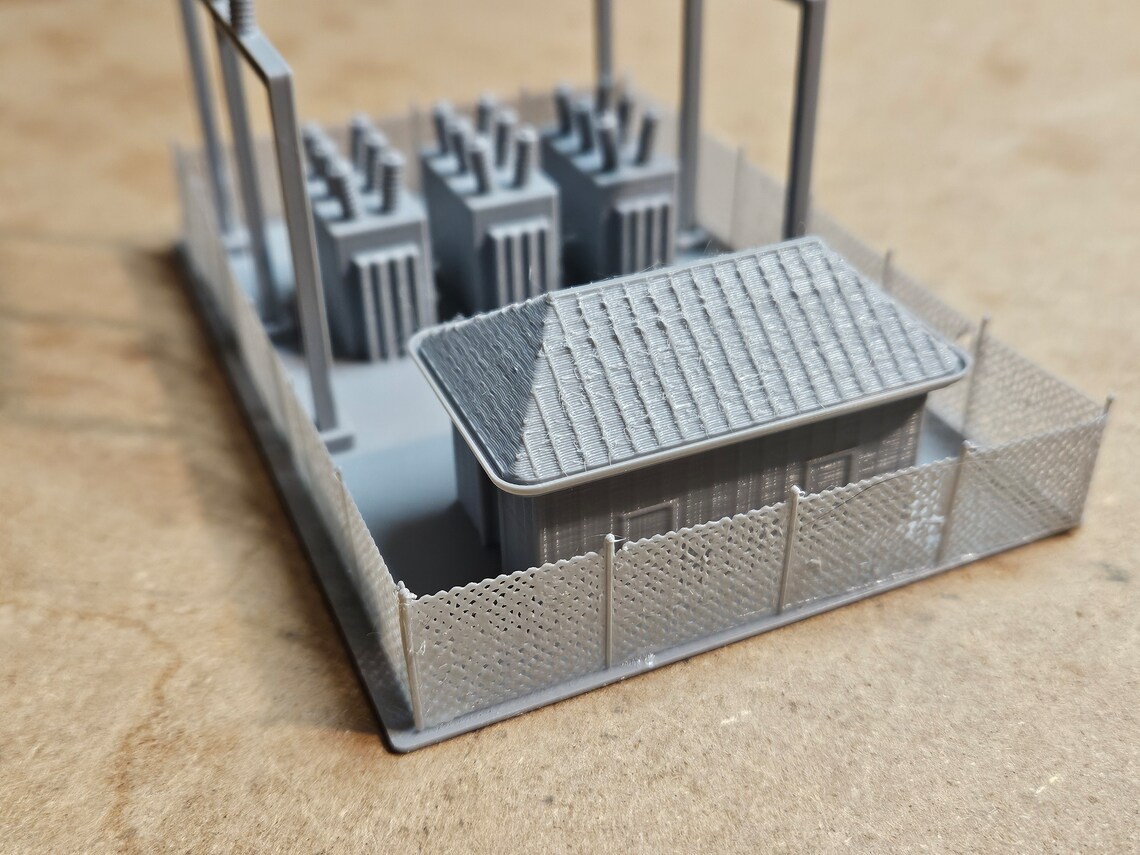 N-scale Substation & Power Line Poles - Etsy