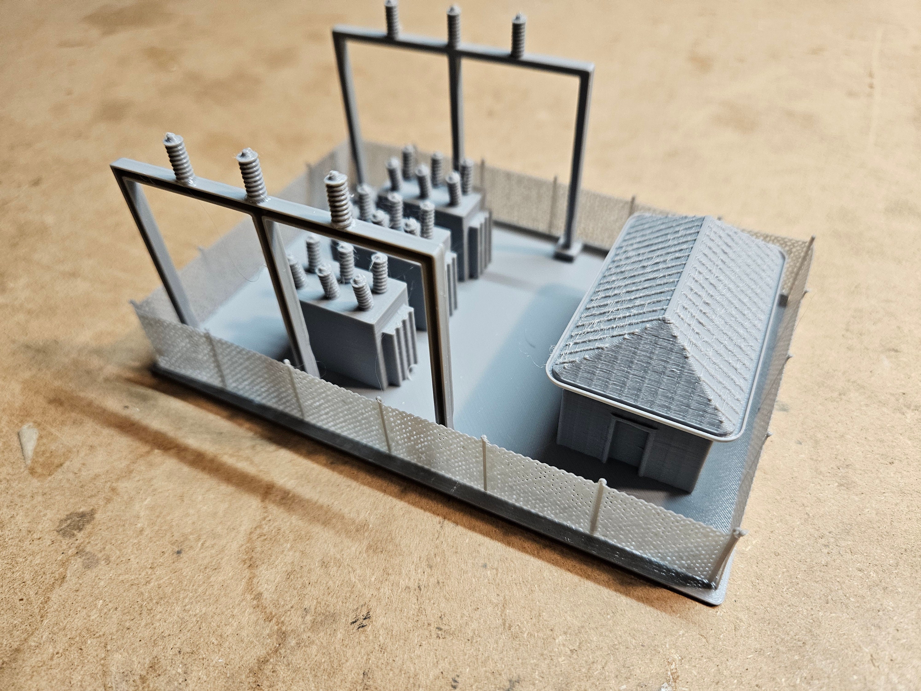 N-scale Substation & Power Line Poles - Etsy